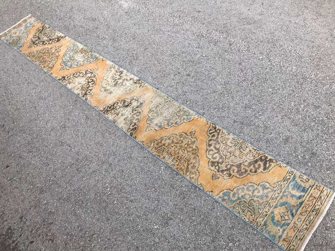15x113 Ft /narrow Rug Runner Distressedblue Rug Runner - Etsy
