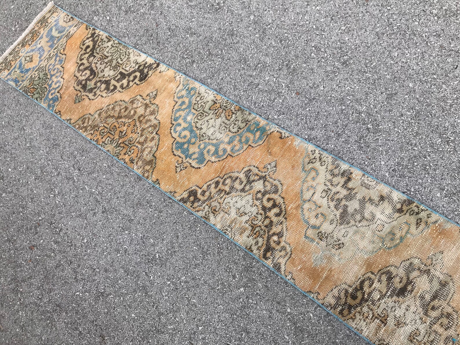 15x113 Ft /narrow Rug Runner Distressedblue Rug Runner - Etsy