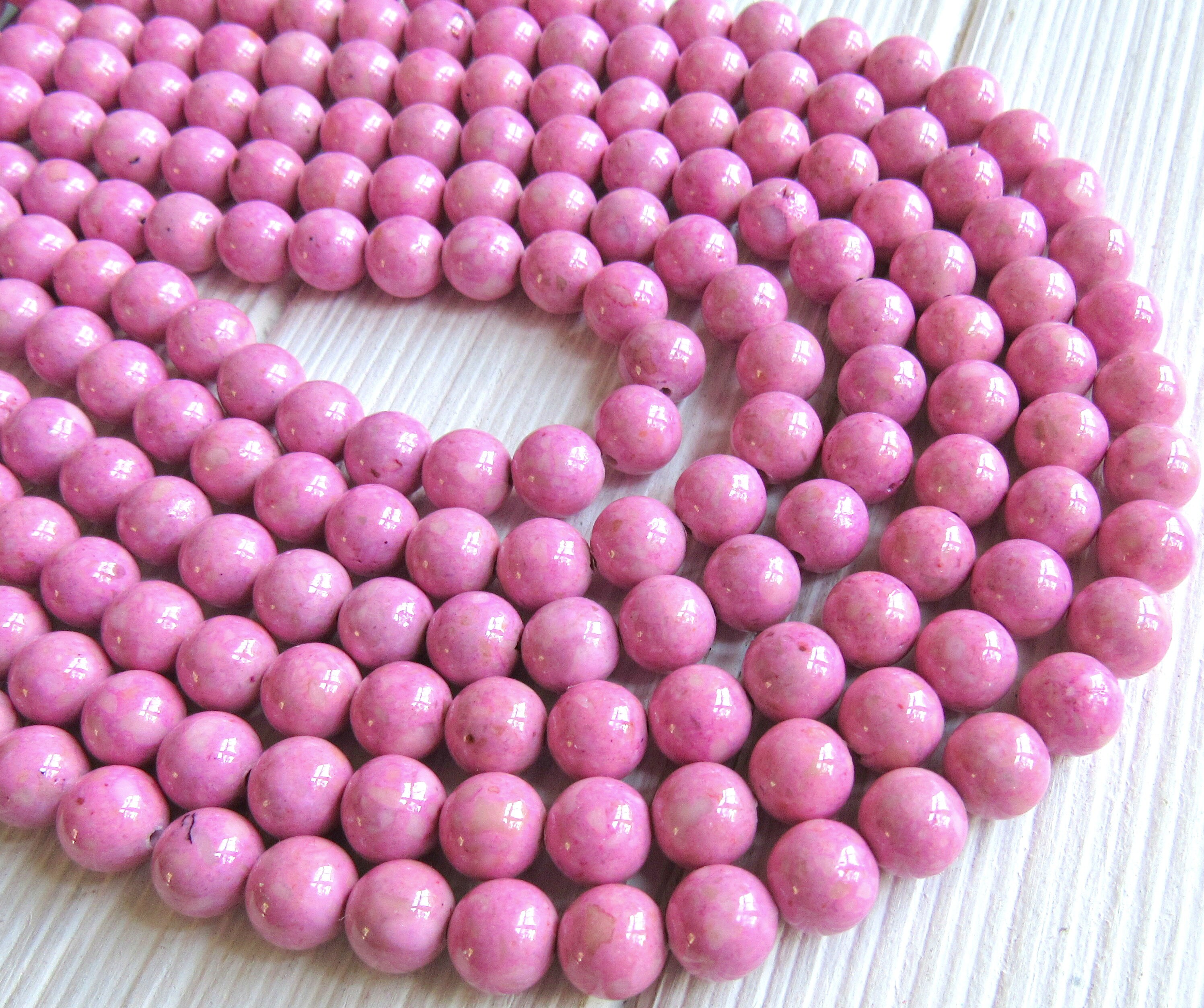 Pink River Jasper 8mm jasper beads Jasper beads full | Etsy