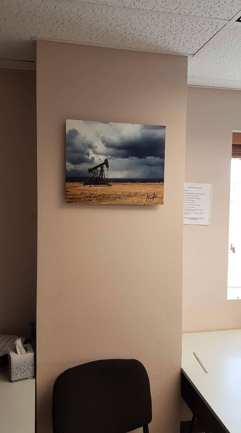 Wyoming Oil and Gas Decor Canvas Print, Industrial Oilfield Well Pump ...