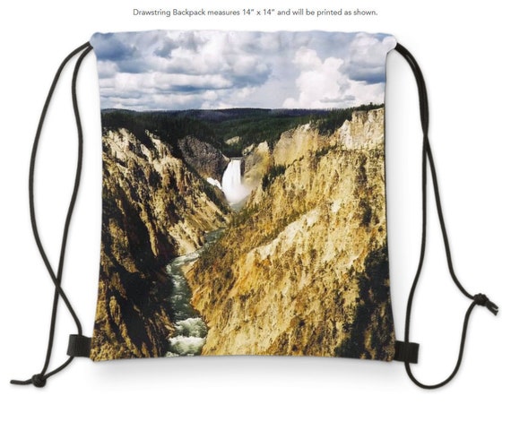 Yellowstone National Park Drawstring Backpack Tote Bag - Etsy
