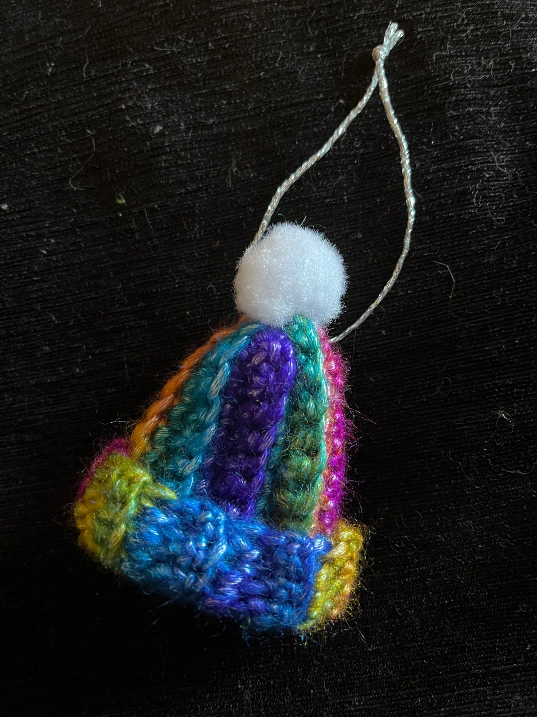 Mini Christmas Bobble Hat Crochet Tree Decoration - Etsy