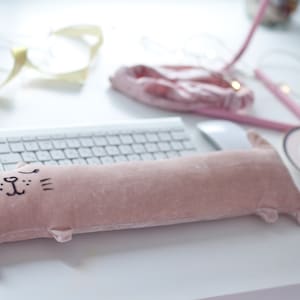 Keyboard Wrist Rest Rose Gold Pink Mouse Pad Cat Cubicle Decor Gold ...