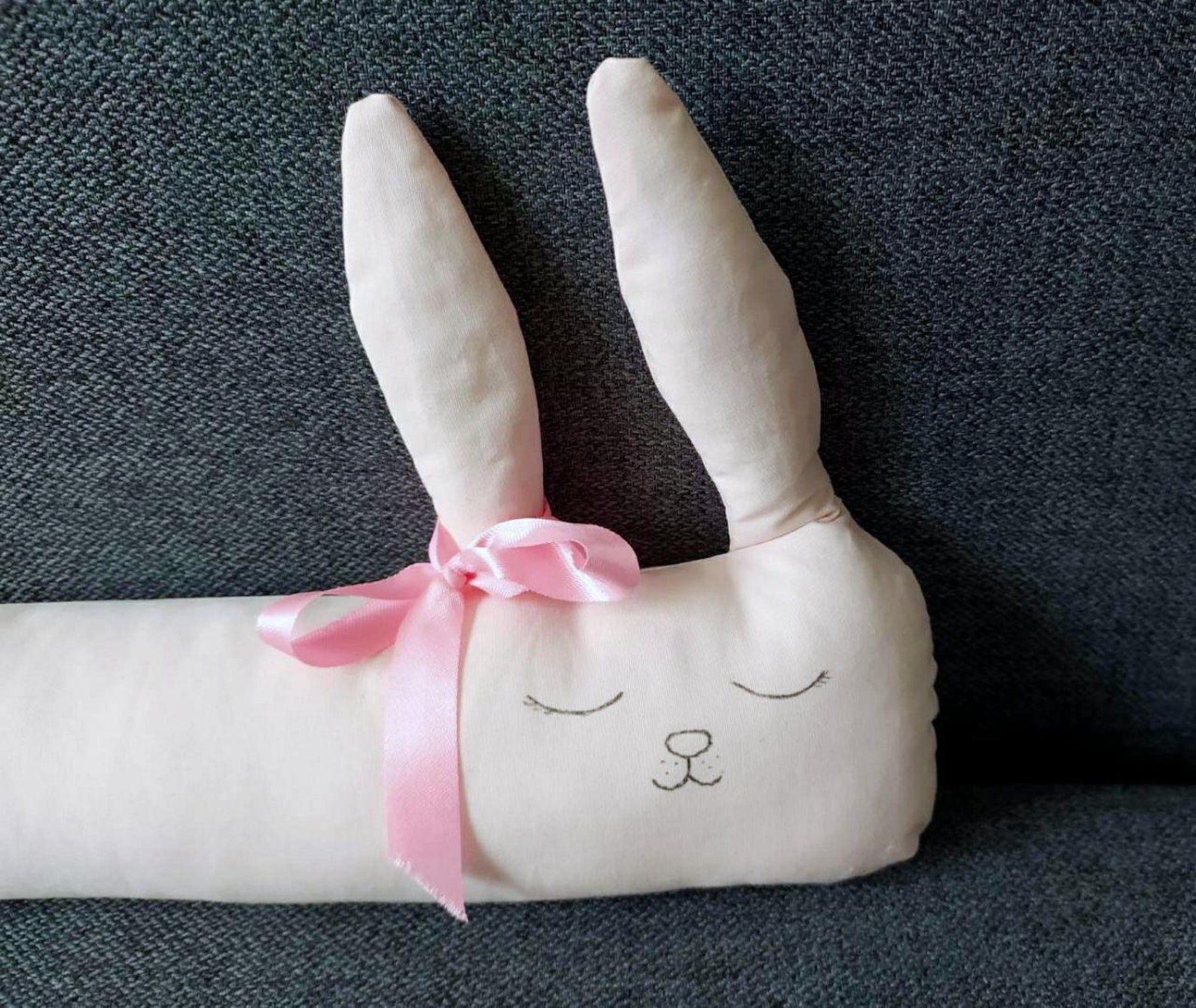 Filled Door Draft Stopper White Rabbit Animal | Etsy