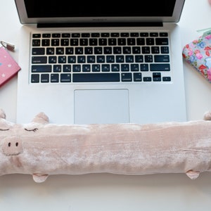 Keyboard Wrist Rest Rose Gold Pink Mouse Pad Cat Cubicle Decor Gold ...