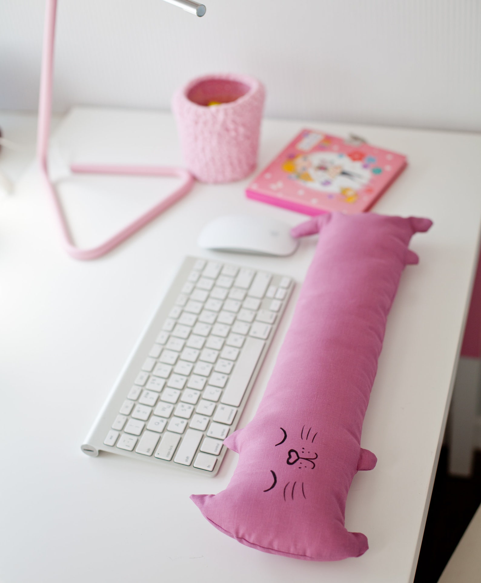 Wrist rest cat mouse pad blue set Cubicle decor geek fabric | Etsy