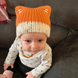 Knit Fox Hat, Fox Hat - Etsy