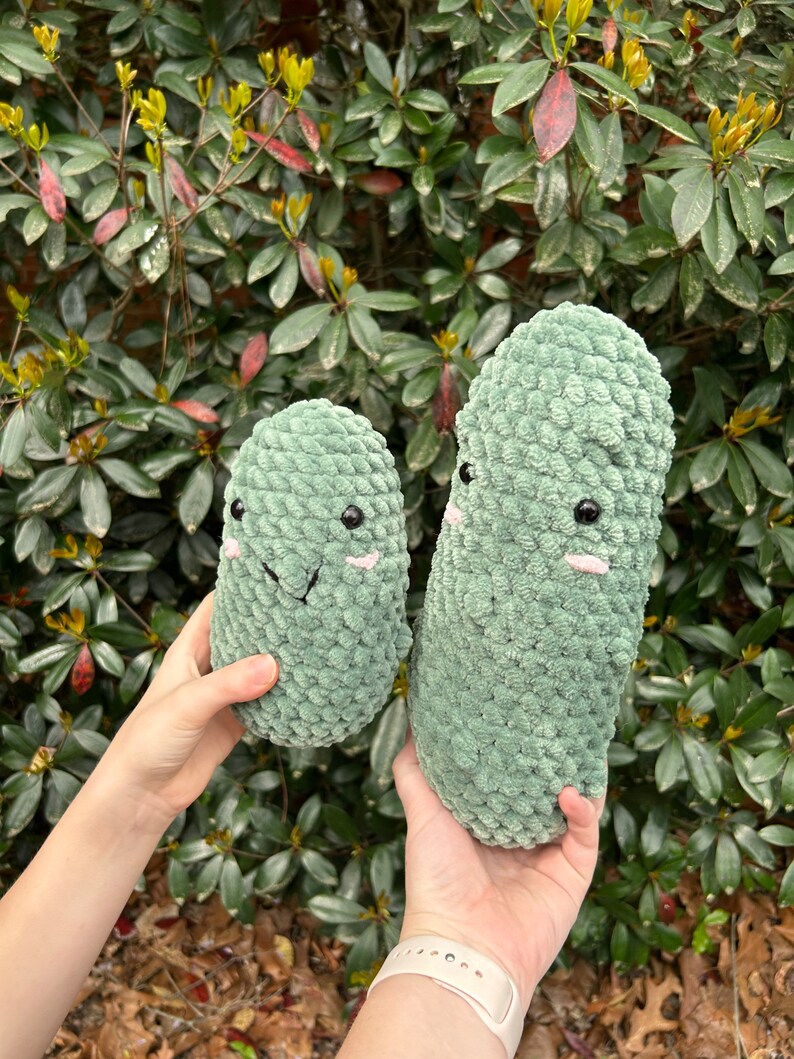 Crochet Pickle Plushie Pickle Stuffed Toys Large Crochet - Etsy