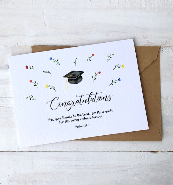 Graduation Card Christian Graduation Card Graduation - Etsy UK