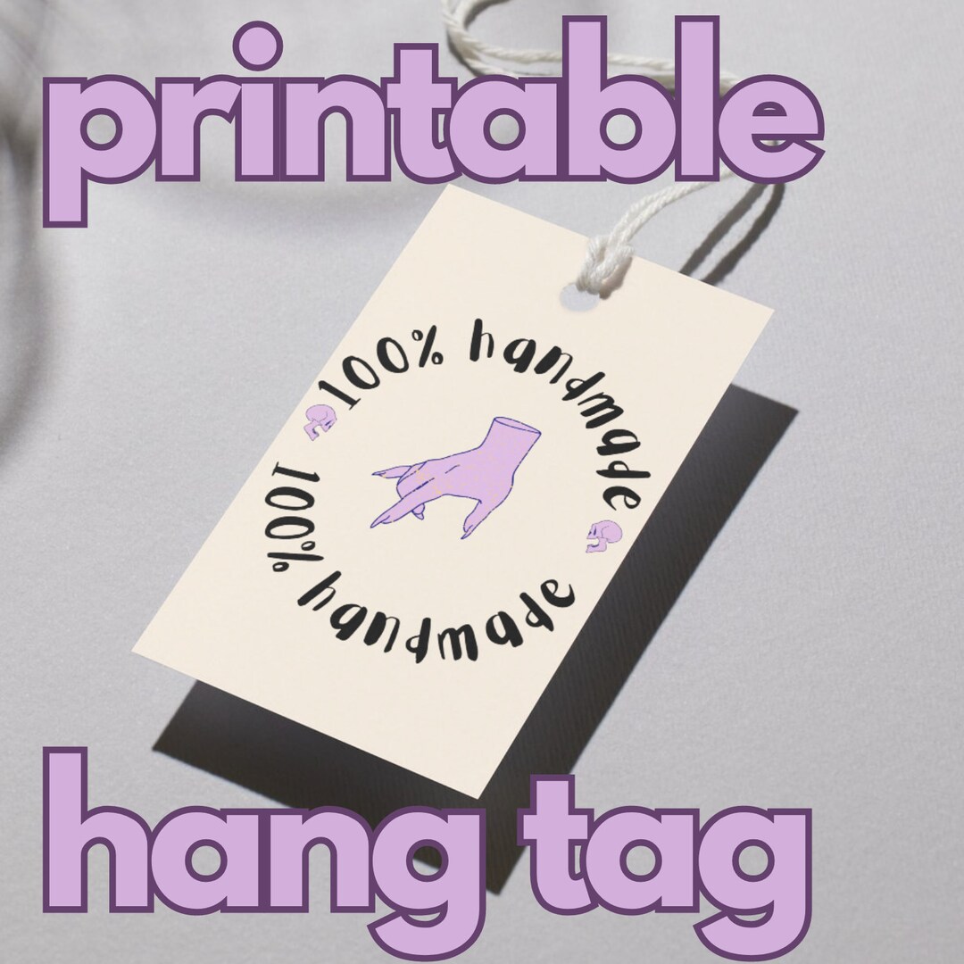 Printable Hang Tag, Spooky Hang Tag, Halloween Hang Tag, Printable Care ...