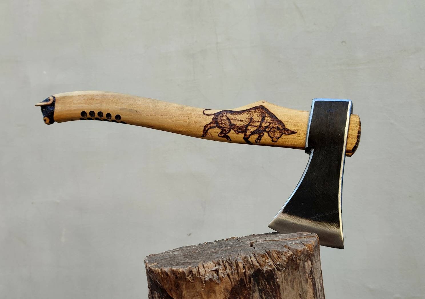 Native Bull Tomahawk camping Axe Battle Hatchet Throwing - Etsy