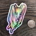 Holographic Vinyl Sticker, Fruit Bat Illustration / Rainbow Bat Sticker ...