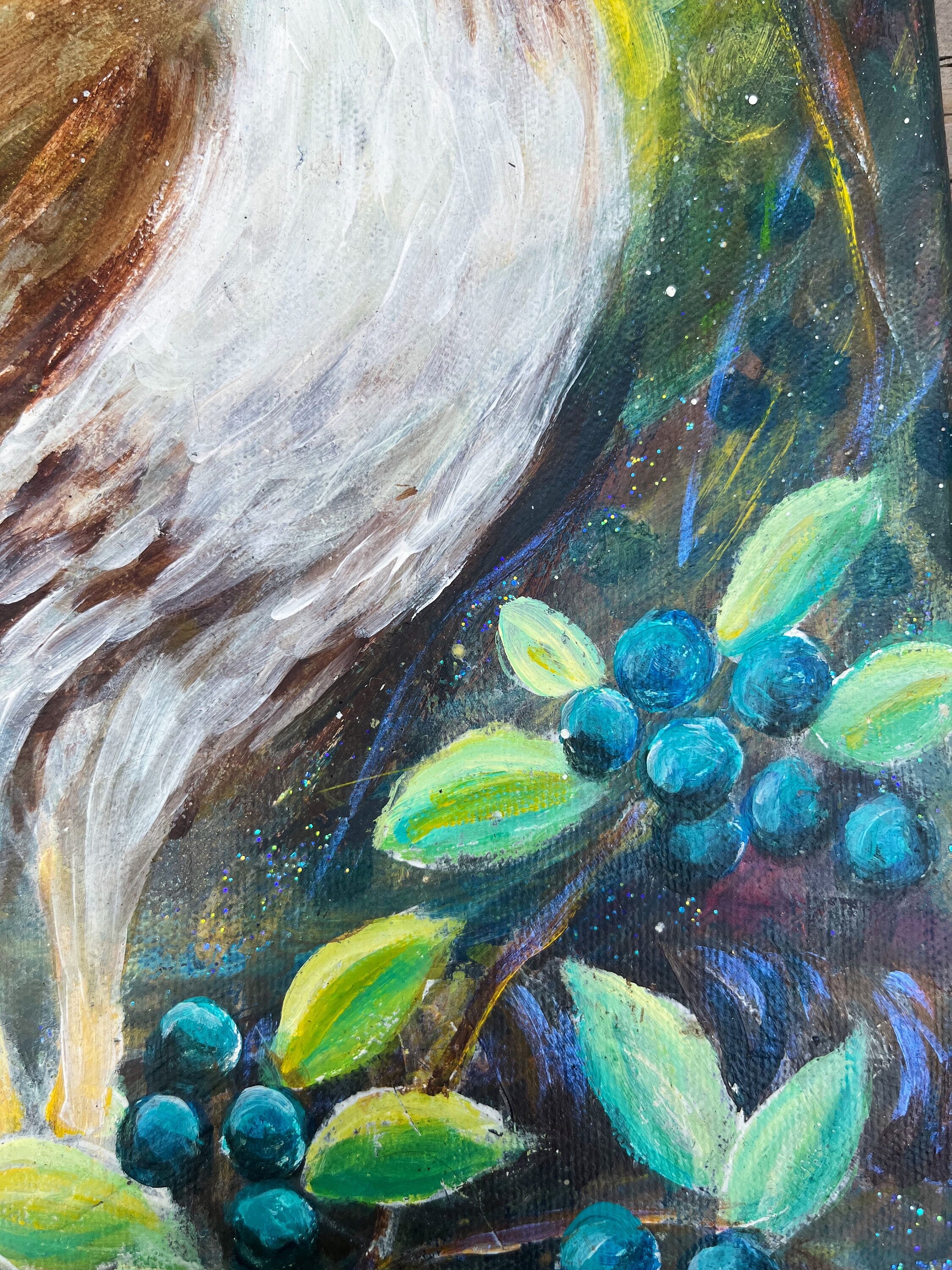 Hawk in the Forest, Original 12 X 16 Canvas Painting / Red Tailed Hawk ...