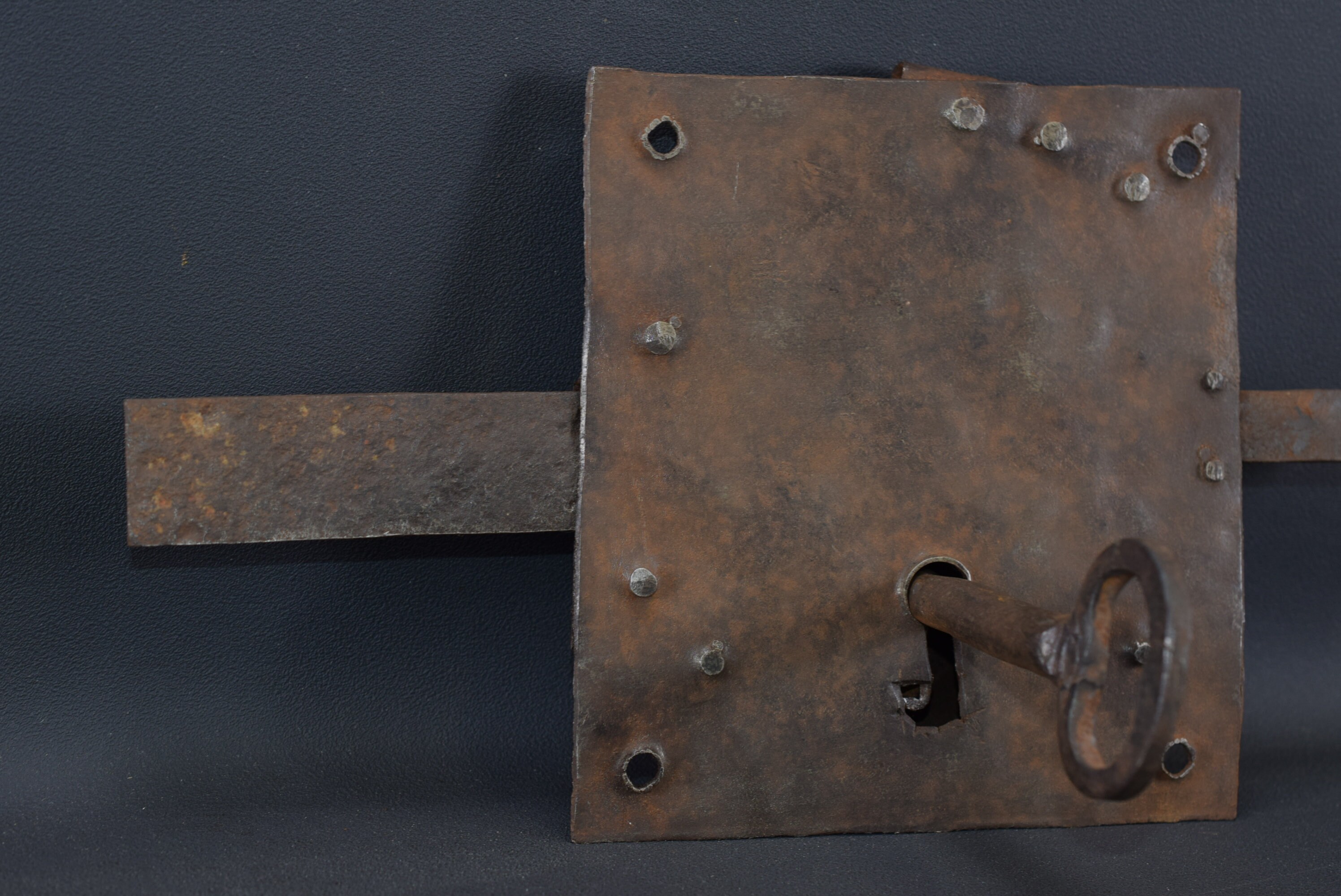 18th.c Wrought Iron Sliding Lock With Key - Etsy