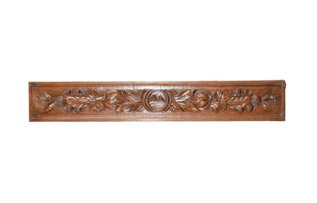 Vintage Hand Carved Wood Scroll Paneling Panel Pediment Leaf - Etsy