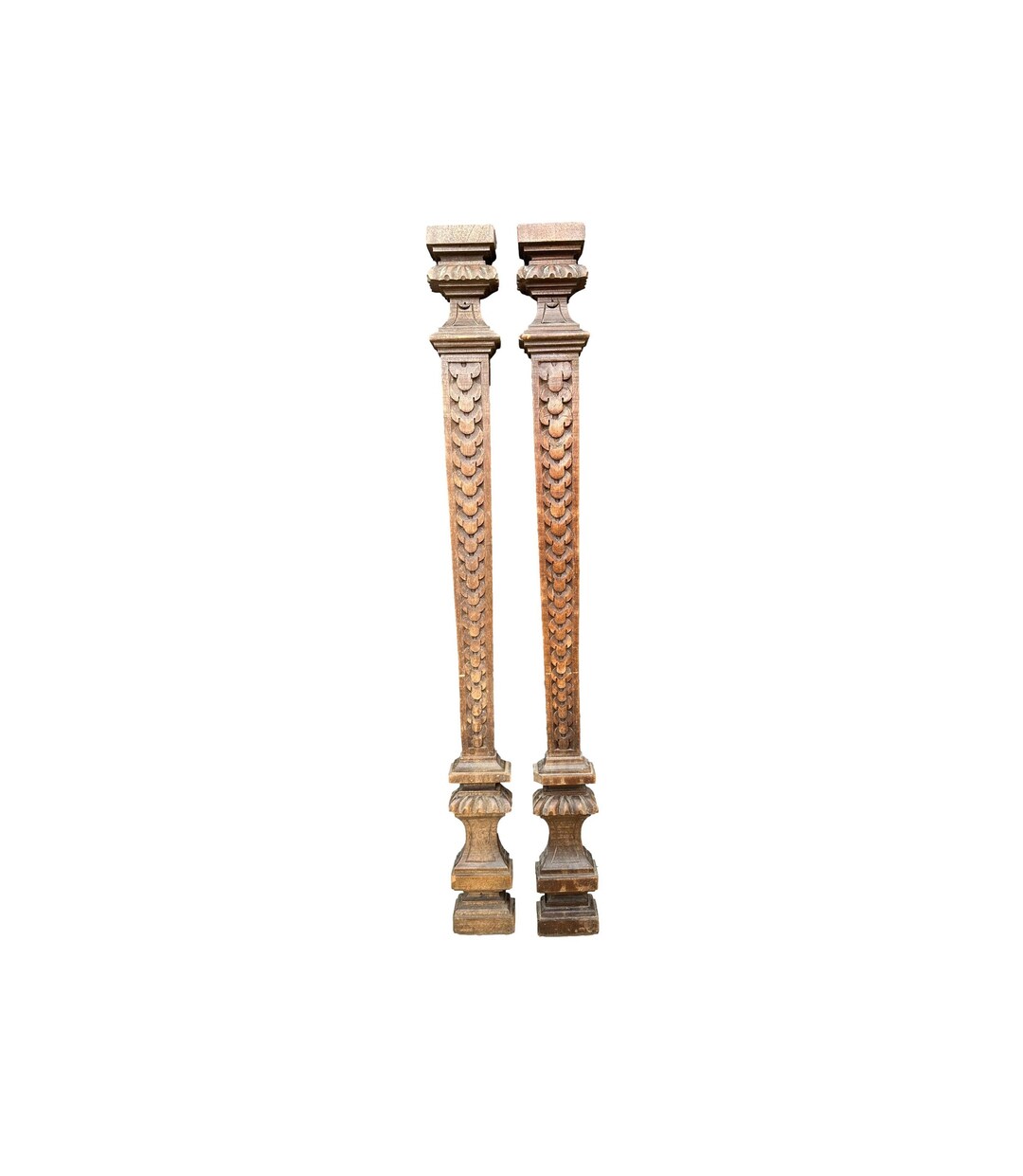 Pair of Carved Wood Trim Post Pillars Columns Architectural - Etsy