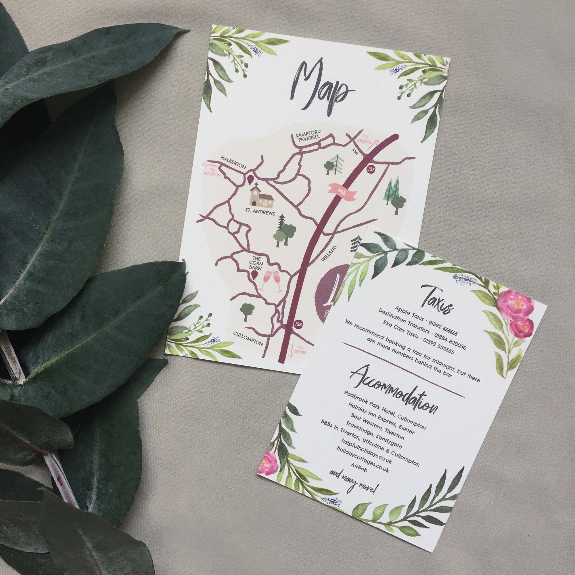 Personalised Wedding Map, Custom Wedding Venue Map, Printed Customised ...