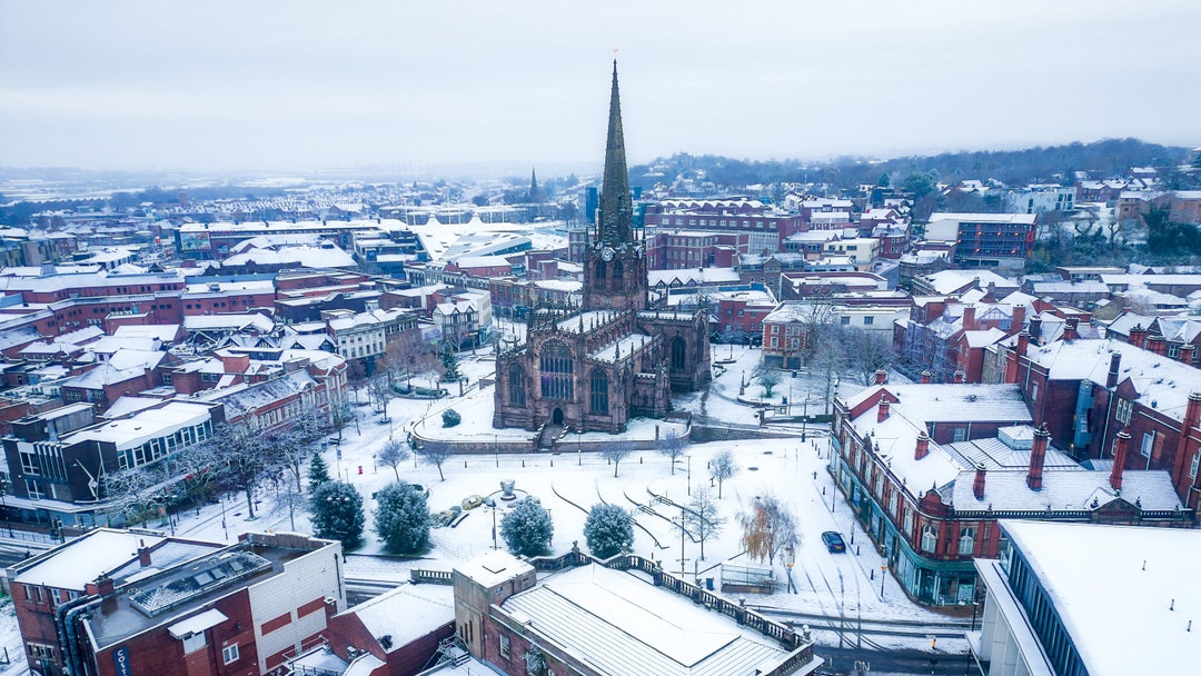 A Snowy Town A3 Print - Etsy