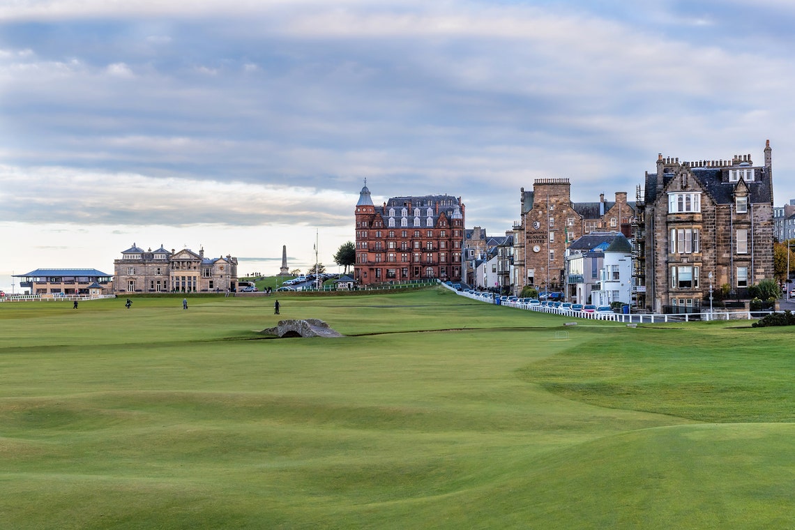 The Old Course at St Andrews, Hole #18 From Tee Box - Fine Art Golf ...