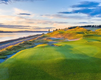 Chambers Bay Golf Course, Hole 15 Sunset 1 Fine Art Golf Prints - Etsy