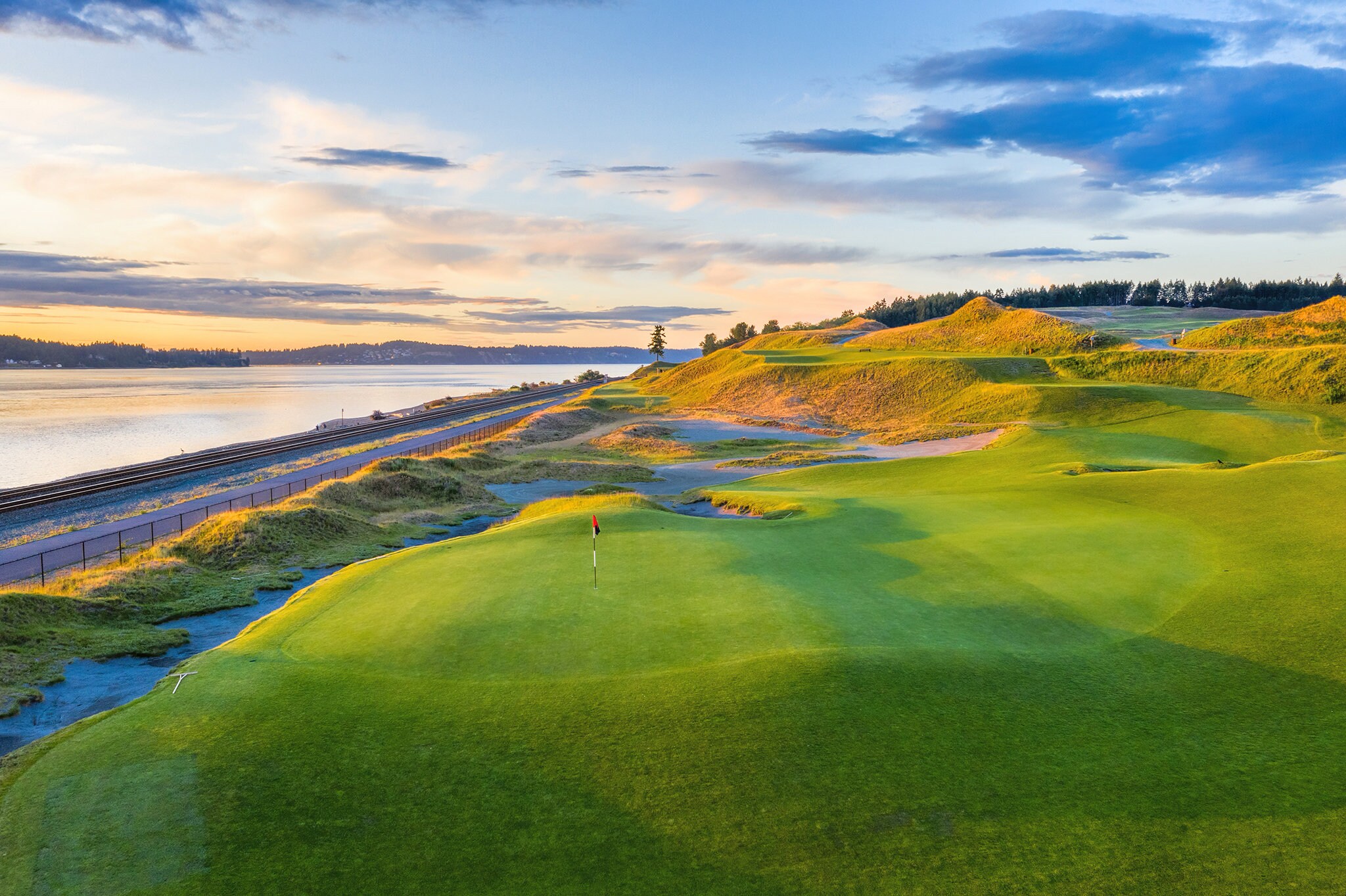 Hole 17, Chambers Bay Golf Course, 2019-1 Fine Art Golf Prints - Etsy.de