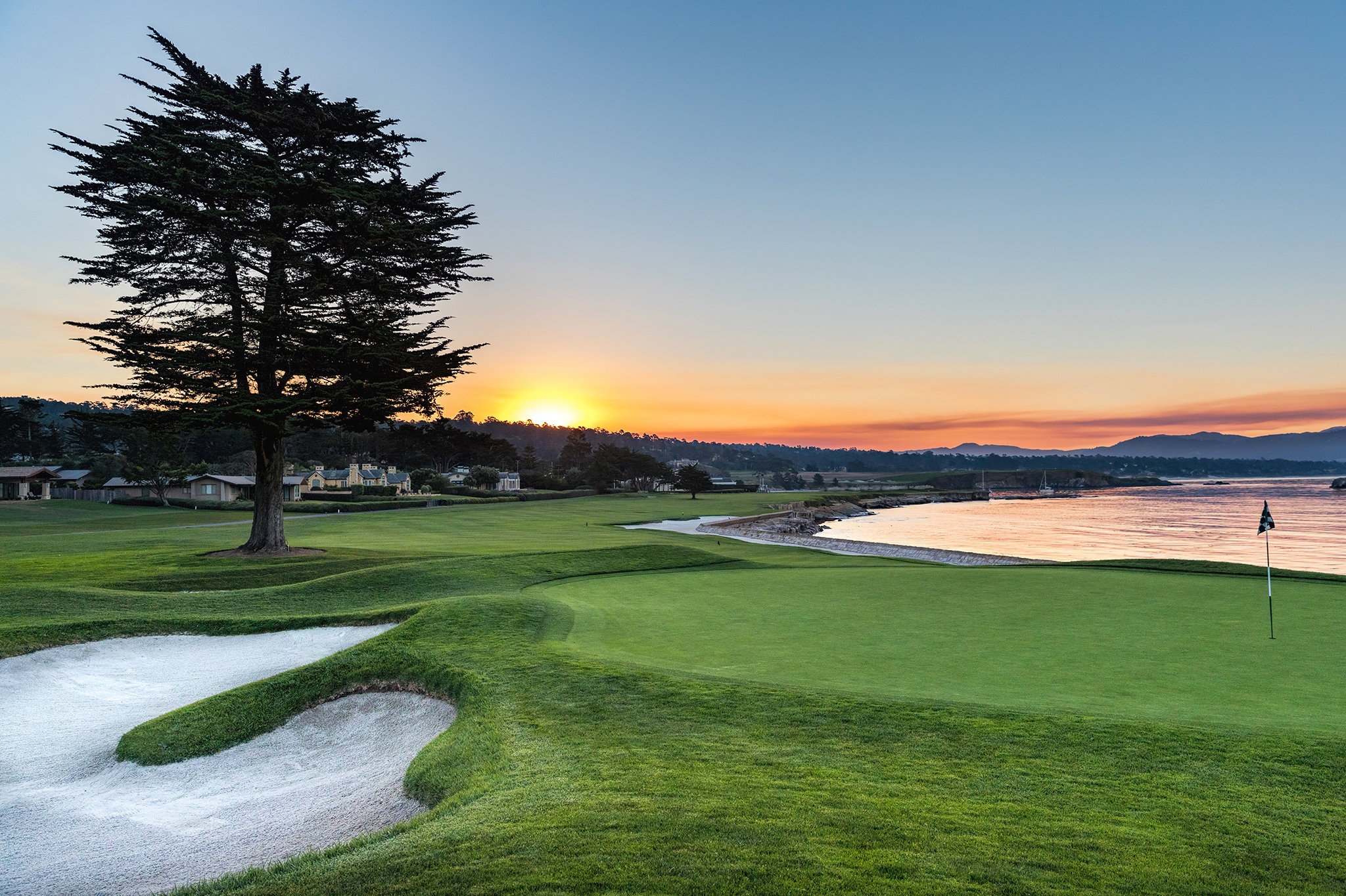 Sunrise at Pebble Beach Golf Resort, Hole #18 - Fine Art Golf Prints - Etsy