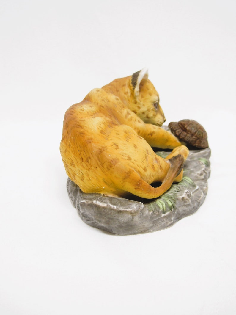 Vintage HOMCO Masterpiece Lion Cub Porcelain Figurine, Collectible ...