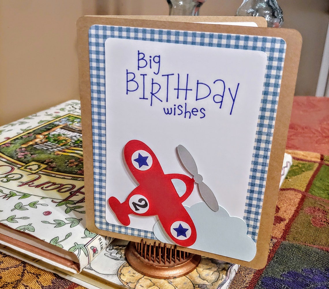 Airplane Birthday Card - Etsy