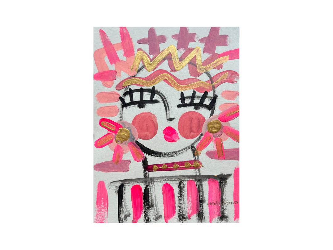 Abstract Face Art, 9x12 Art - Etsy