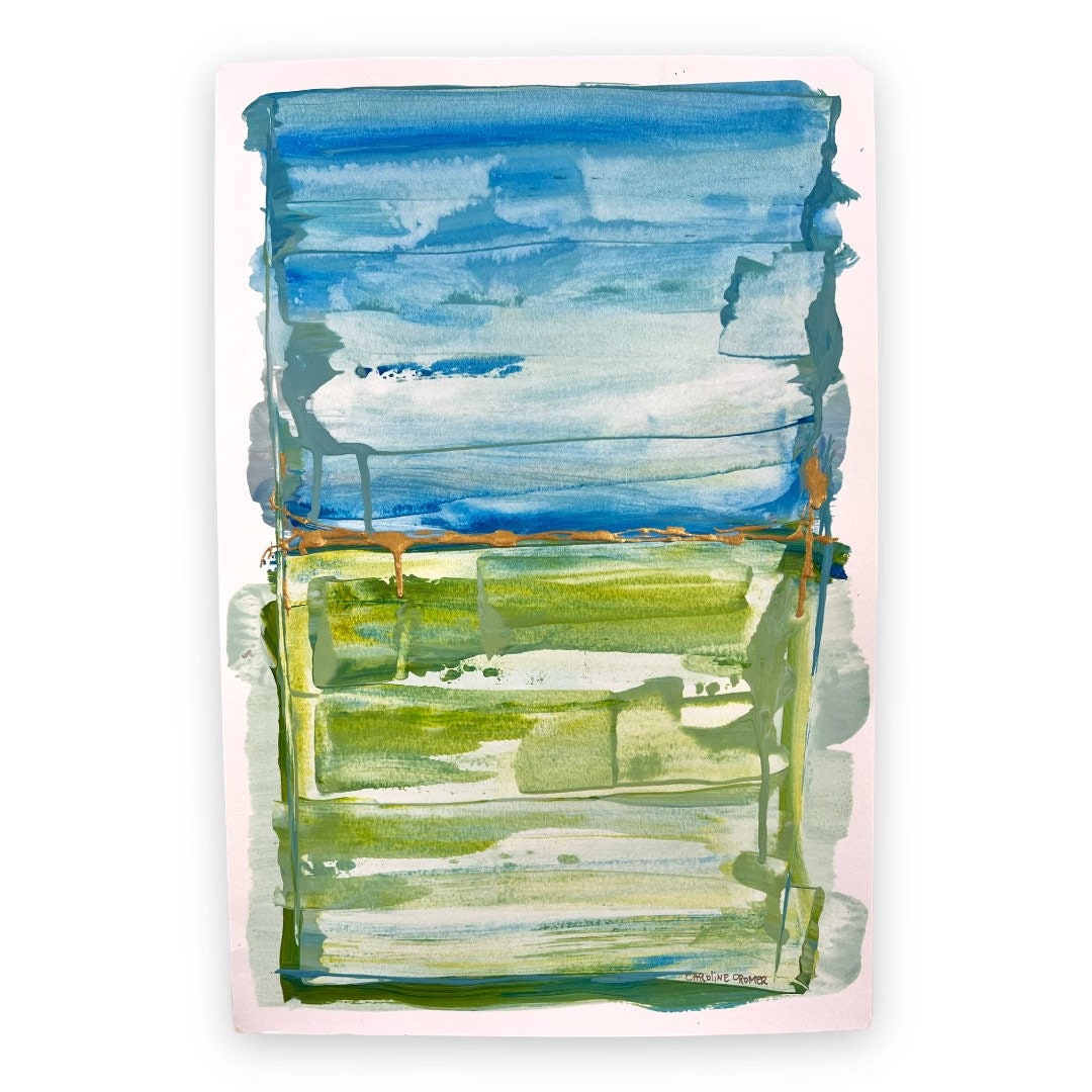 12x18 Simple Abstract Landscape Painting by Caroline Cromer - Etsy
