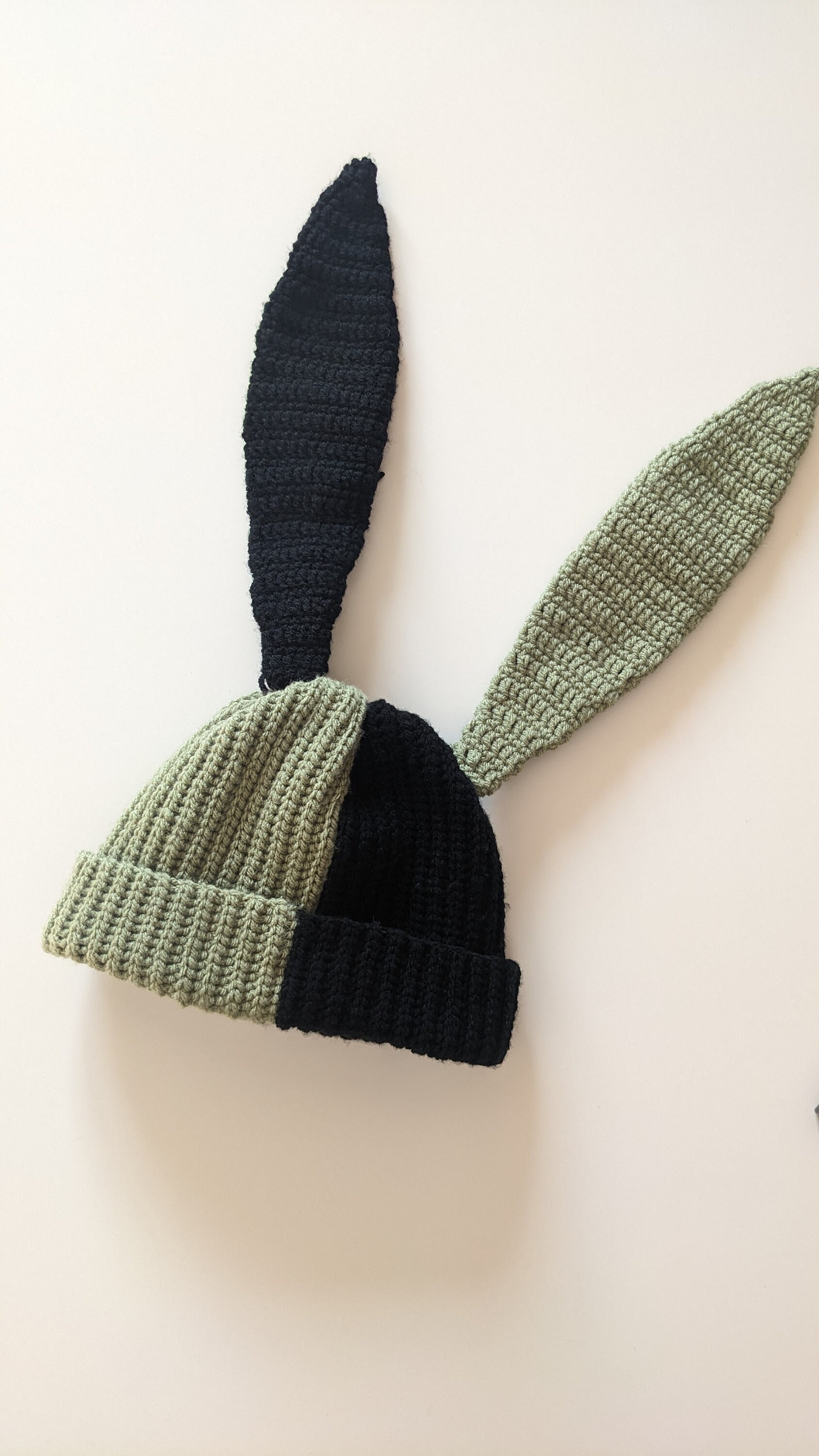 Bunny Ear Hat in Two Colors - Etsy