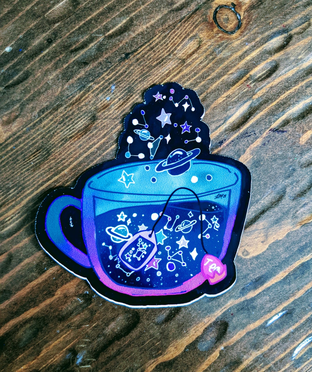 Galaxy Tea Sticker - Etsy
