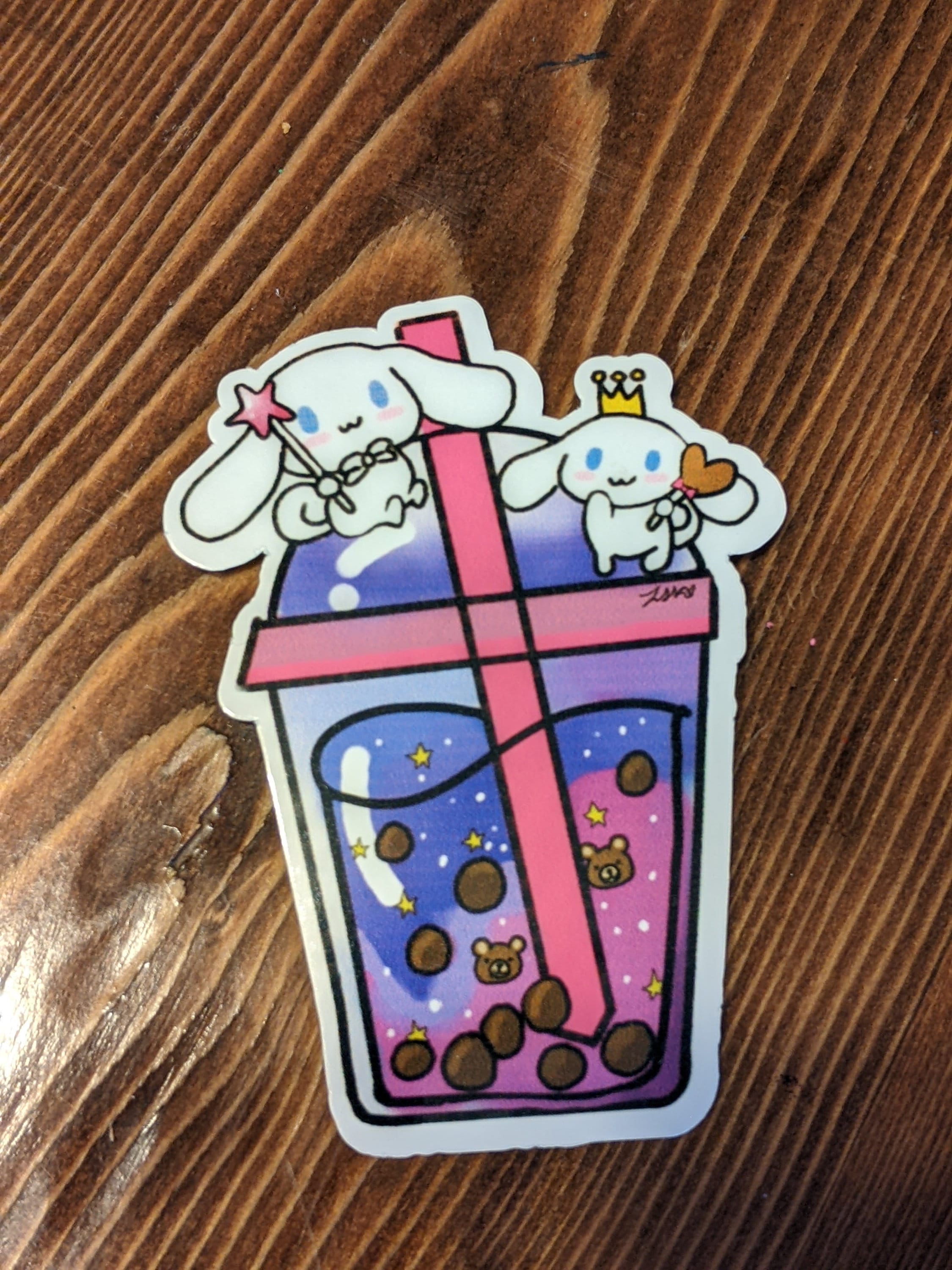 Cinnamon Roll Boba Tea Sticker - Etsy