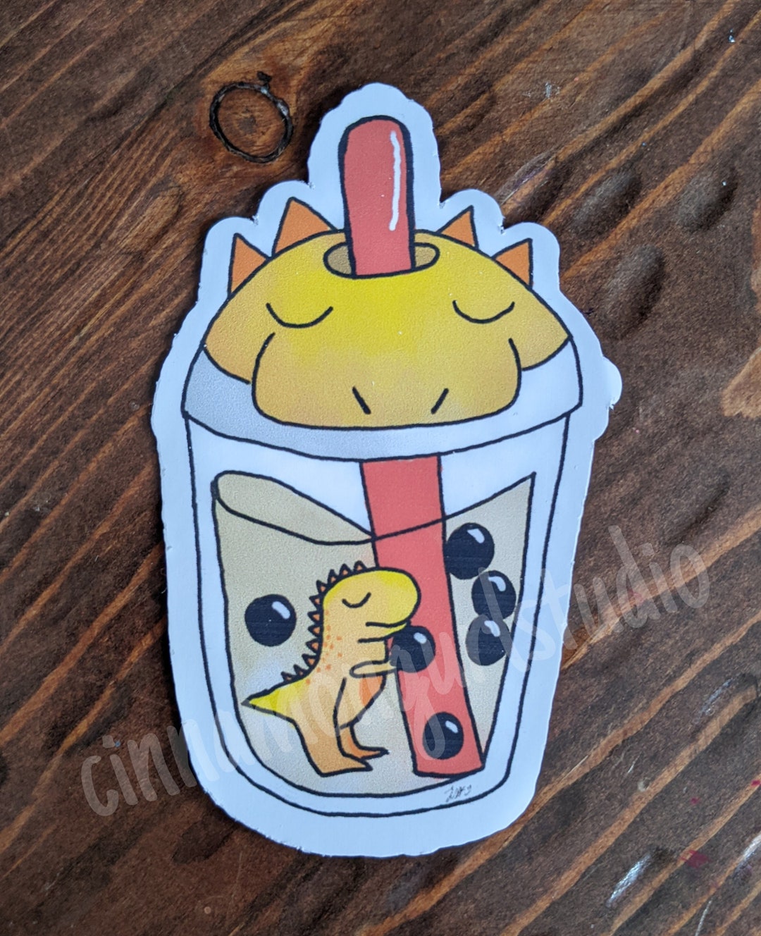 Dino Boba Sticker - Etsy