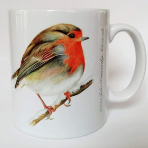 Personalised Robin Gift Set, Robin Ceramic Mug, Robin Illustration ...