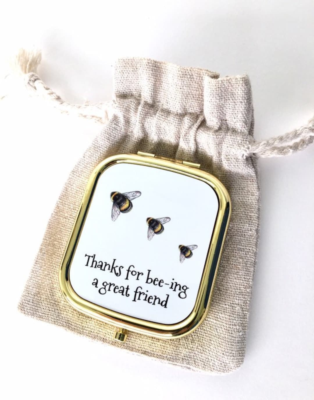 Great Friend Gift, Gift for a Best Friend, Bee Gift, Bee Compact Mirror ...