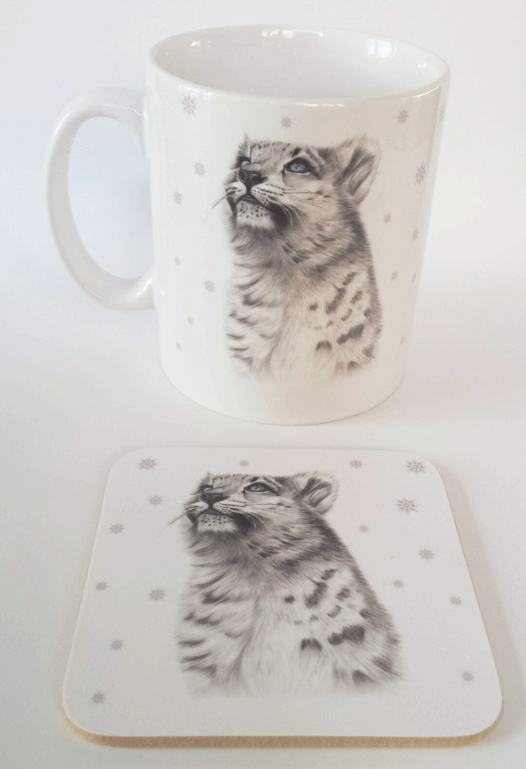 Snow Leopard Mug, Snow Leopard Coaster, Snow Leopard Gifts, Snow ...