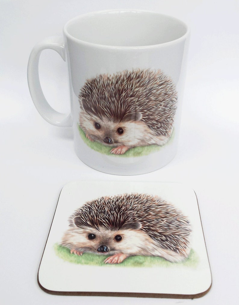 Hedgehog Ceramic Mug Hedgehog Illustration Hedgehog Mug | Etsy