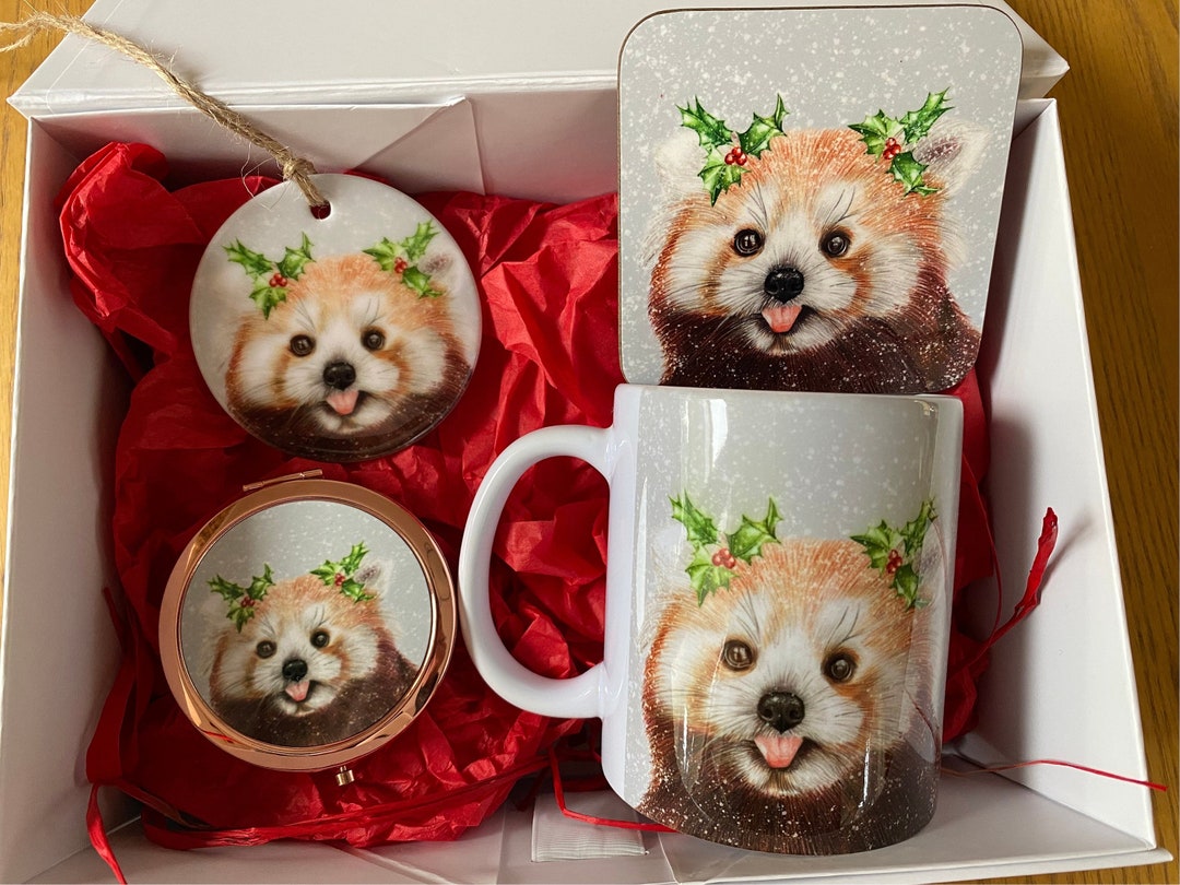 Red Panda Christmas Gift Set, Christmas Gifts in Box, Christmas Red ...