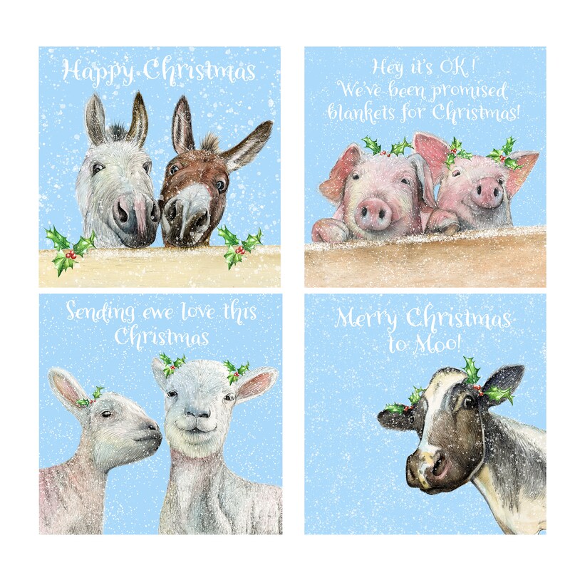 Farm Christmas Card - Etsy UK