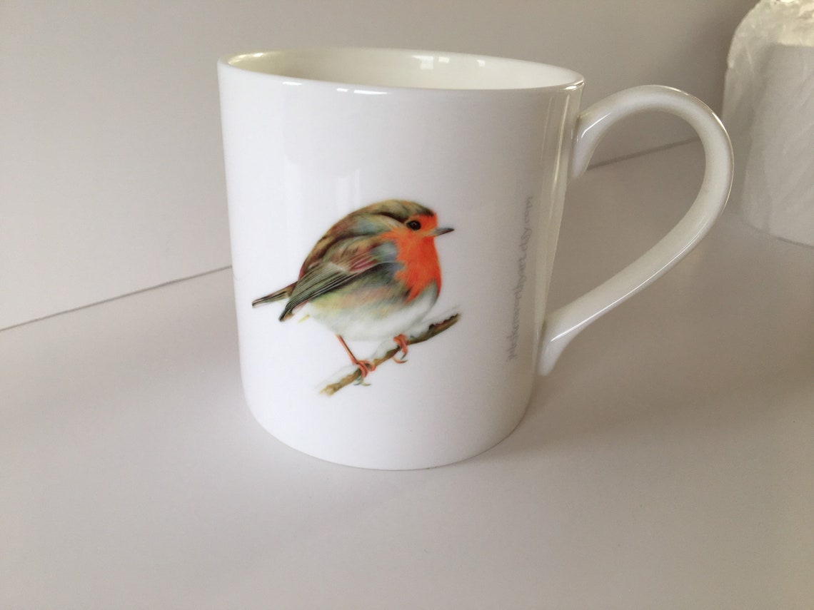 Bone China Robin Mug Gift Set Robin Bone China Mug Robin - Etsy UK
