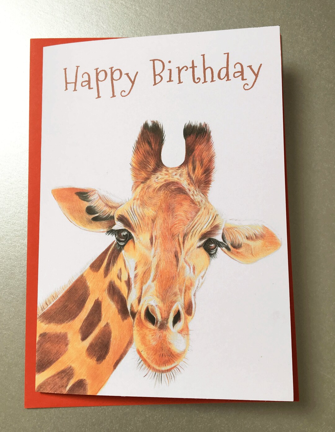 Giraffe A5 Birthday Card, Giraffe Card, Unique Card, Giraffe Lover Card ...