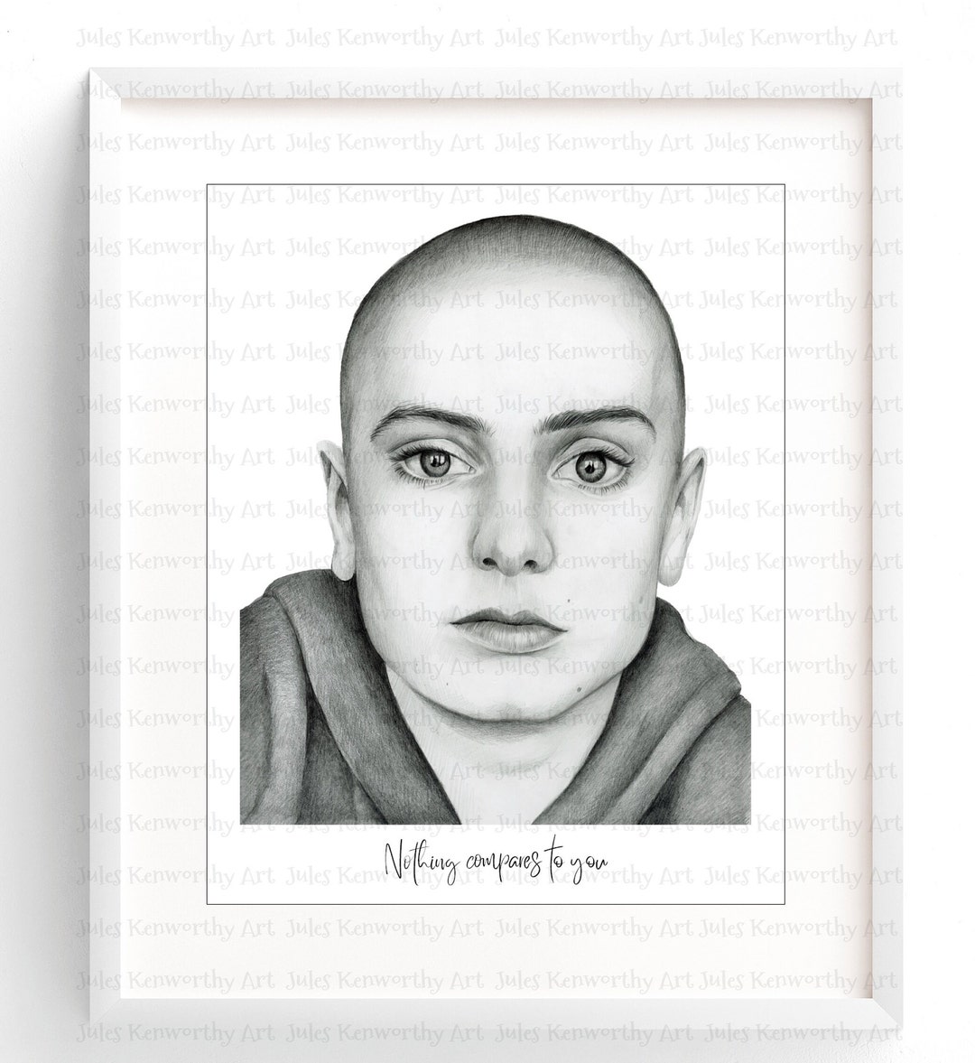 Sinead O'connor Giclée Print of a Detailed Pencil Drawing, FREE POSTAGE ...