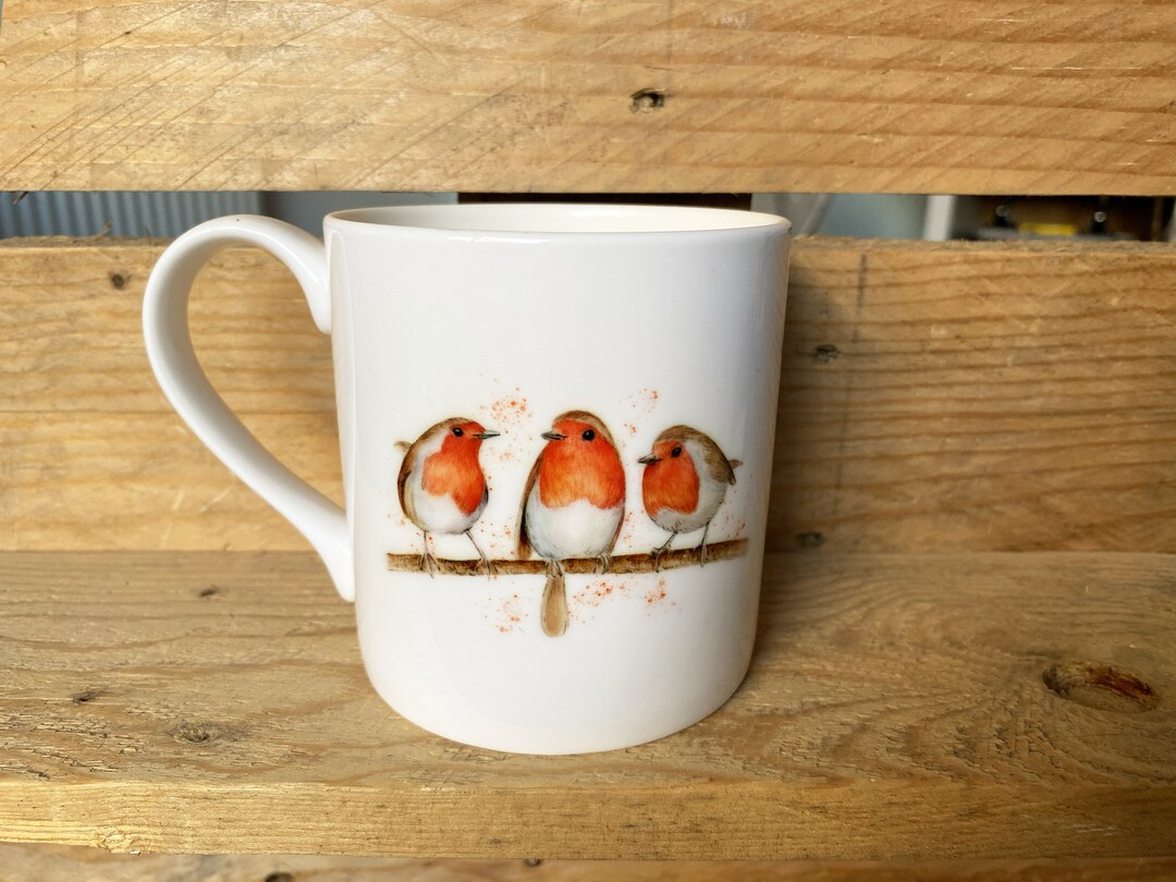 Bone China Robin Christmas Mug, Christmas Robin Bone China Mug ...