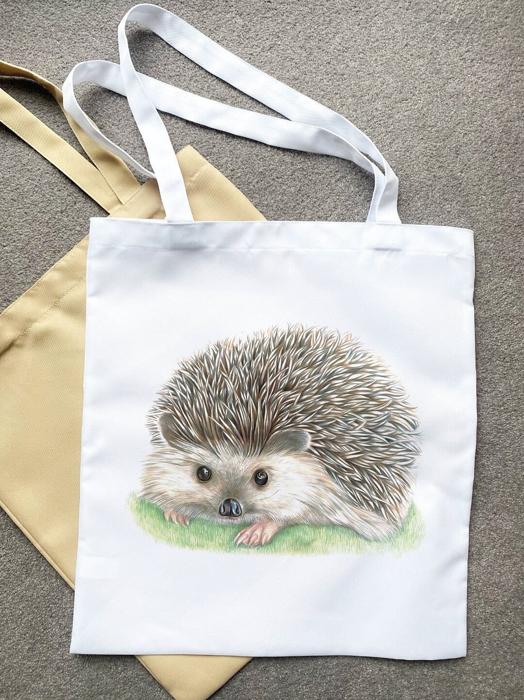 Hedgehog Tote Bag, Personalised Tote Bag, Soft Tote Bag, Hedgehog Bag ...