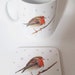 Robin Christmas Mug or Robin Mug & Coaster Gift Set, Robin in ...
