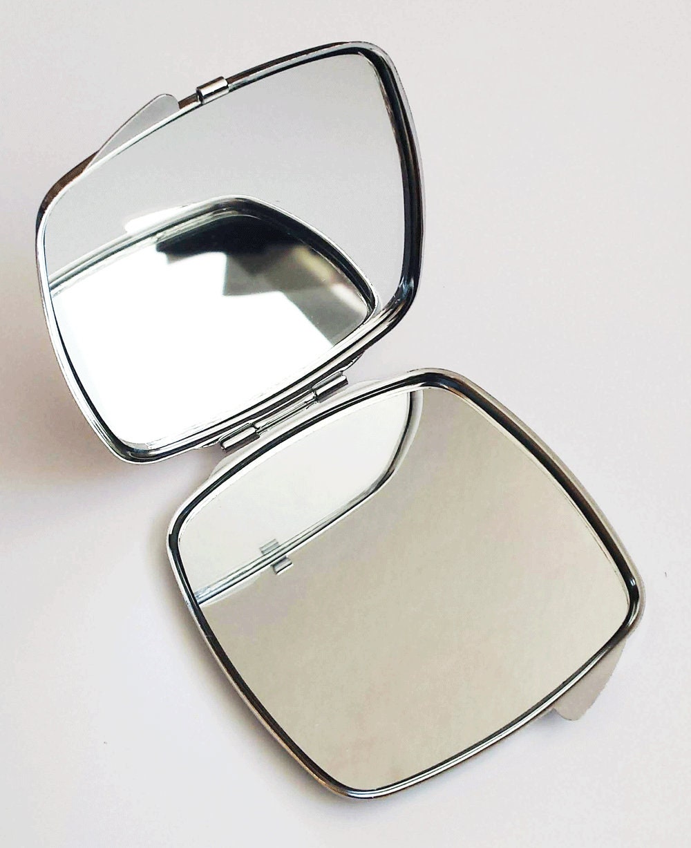 Personalised Robin Pocket Mirror, Robin Illustration, Robin Compact ...