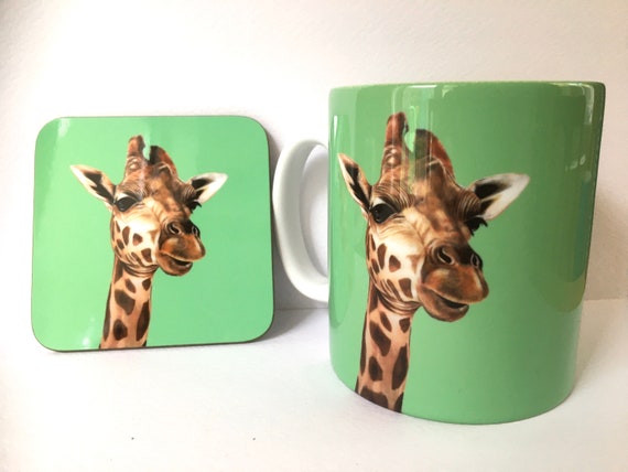 Giraffe Ceramic Mug Personalised Giraffe Mug Brightly | Etsy