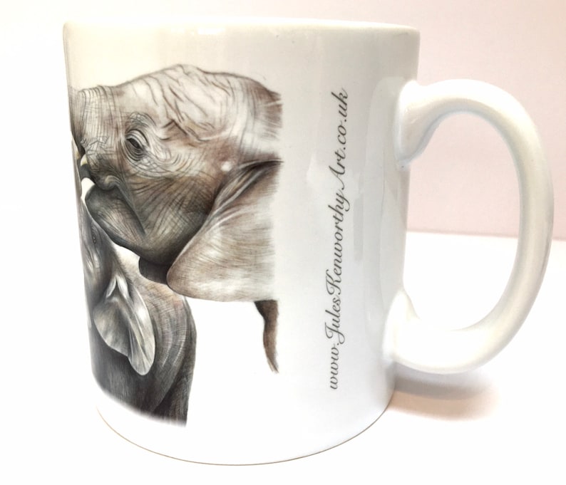 Personalised Elephant Mug Elephant Illustrated Mug Elephant - Etsy