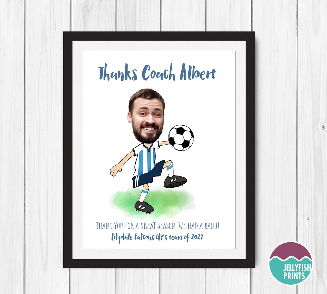 Soccer / Football Custom THANKS COACH Printable Thank You Gift End of ...